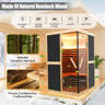 Pynsseu Infrared Sauna Two Person Saunas APP Control 1980W Canadian Hemlock Wood | Wayfair